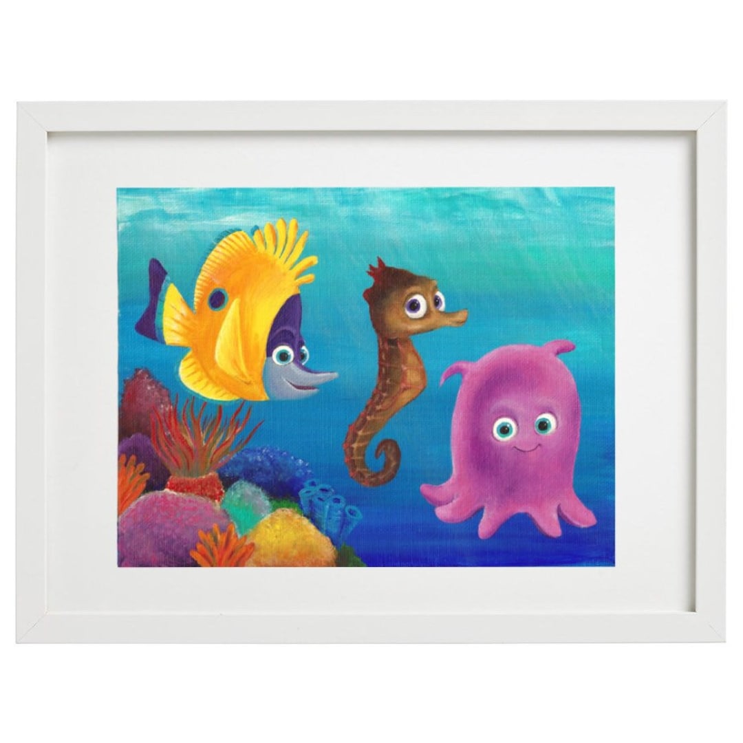 Finding Nemo "nemo's School Friends" Painting - Print - Etsy