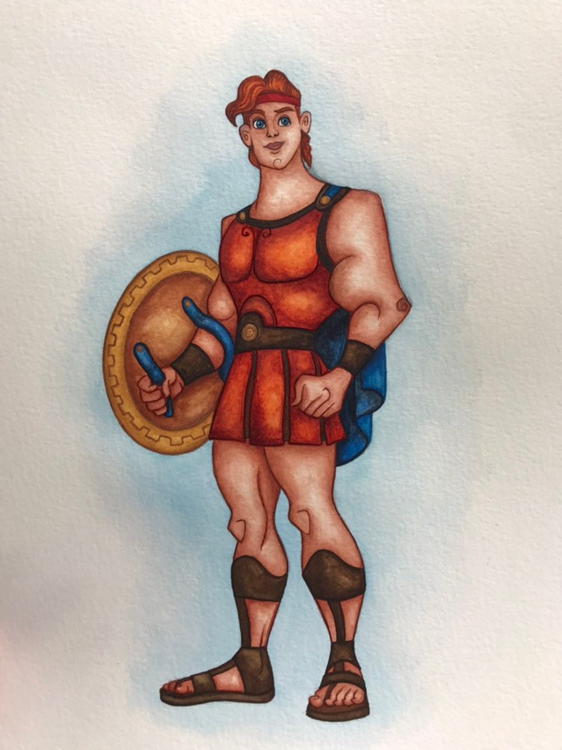 Disney's Hercules Watercolor Painting PRINT - Etsy