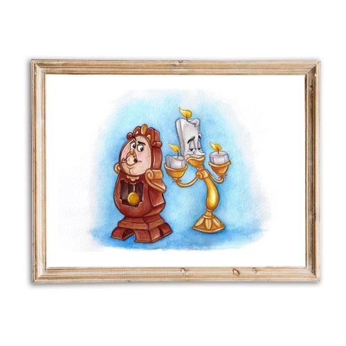 Be Our Guest Cogsworth & Lumiere Beauty and the Beast - Etsy