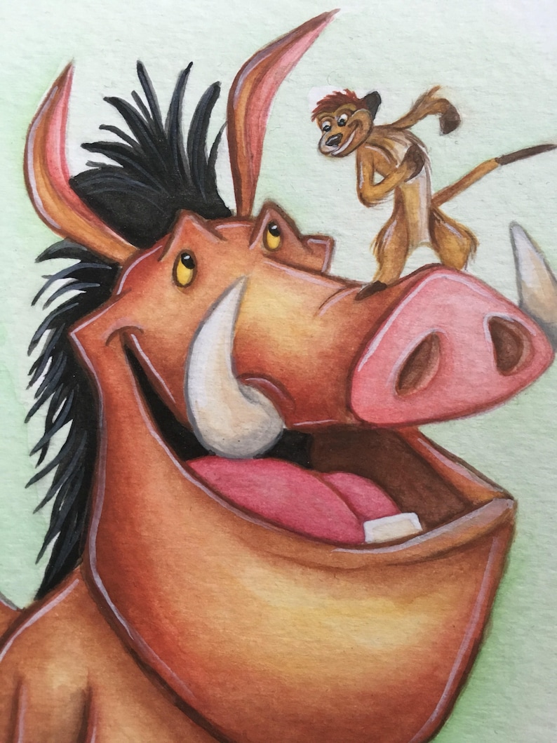 The Lion King Timone and Pumba ORIGINAL and Prints - Etsy
