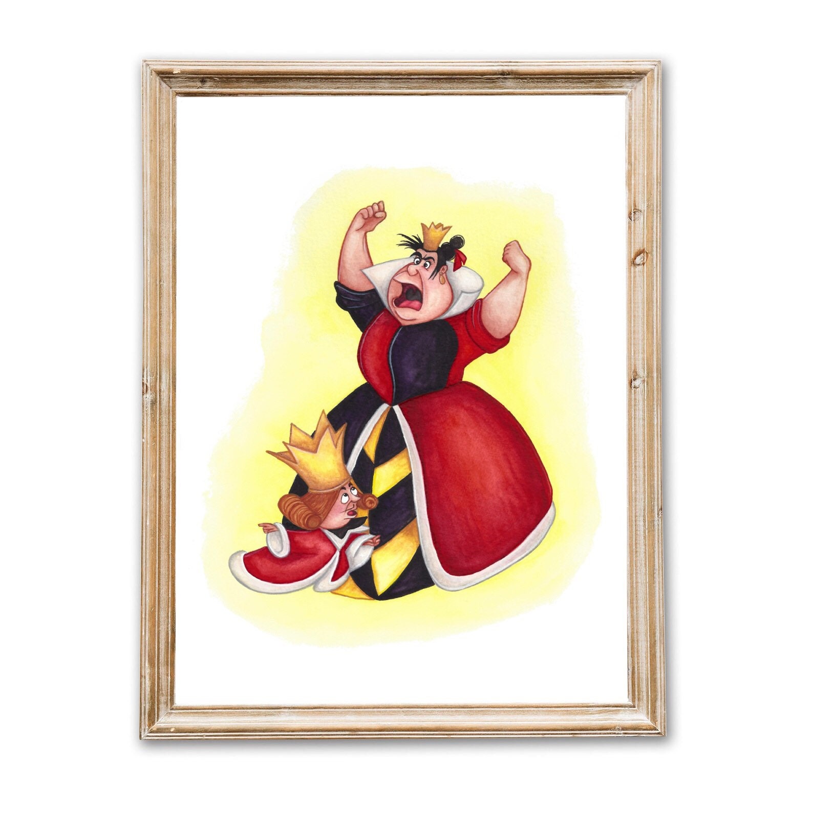 Disney’s Alice in Wonderland - Villain Queen of Hearts - Watercolor ...