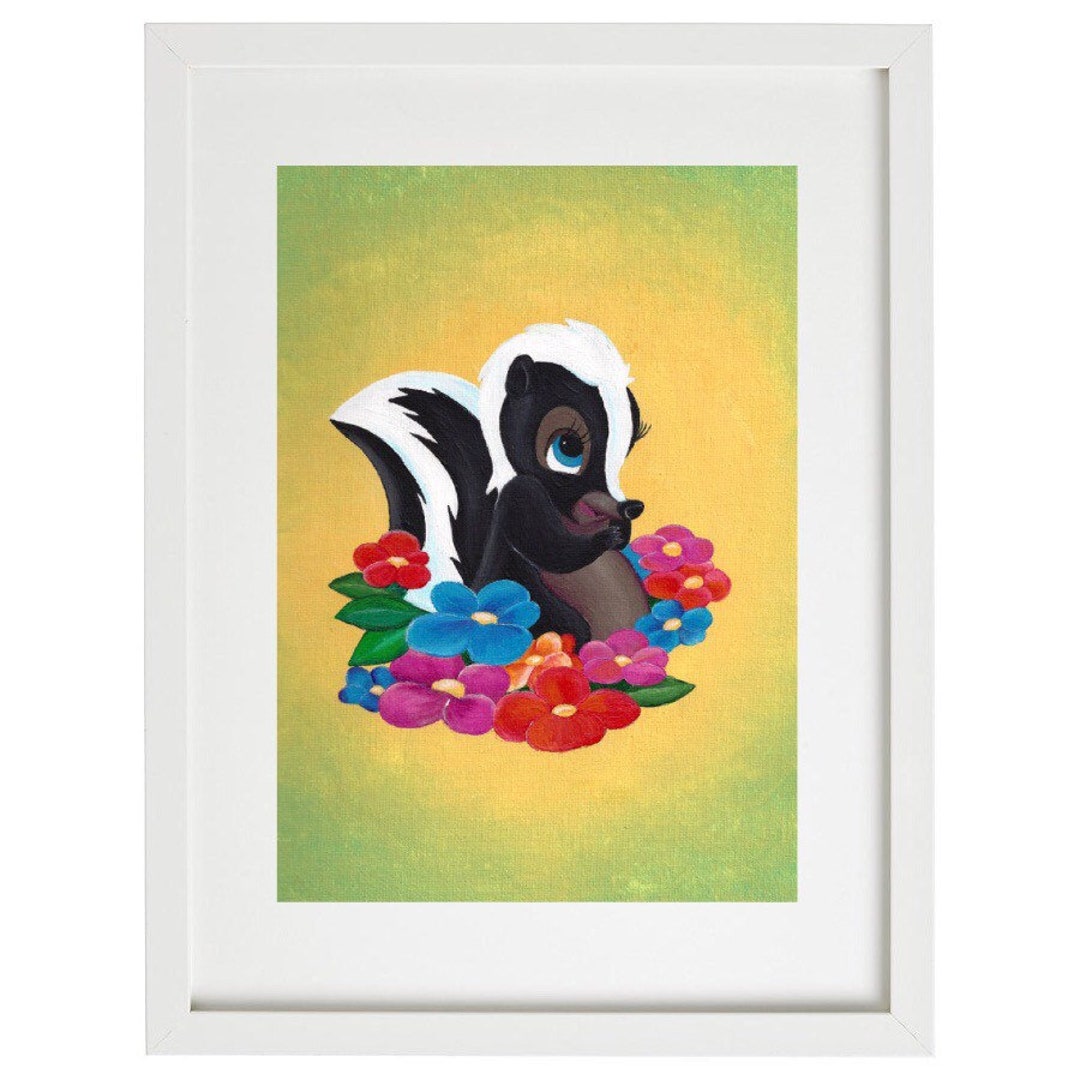 Flower Disney's Bambi Painting PRINT - Etsy
