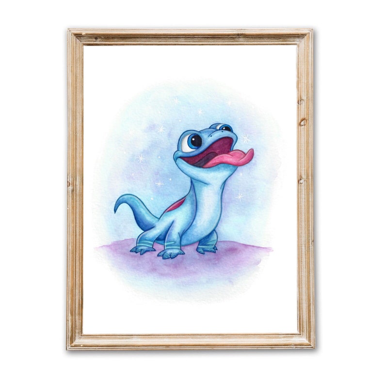 Frozen 2 Bruni Watercolor Painting PRINT - Etsy