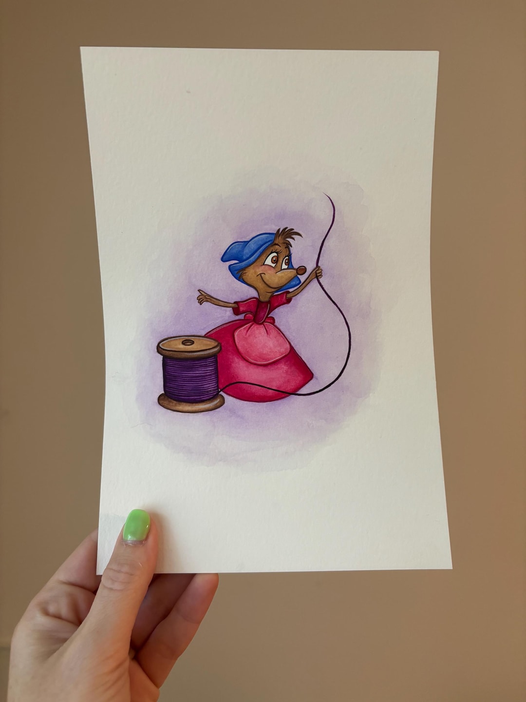 Disney’s Cinderella - Mice - Mary With Thread Print - Etsy