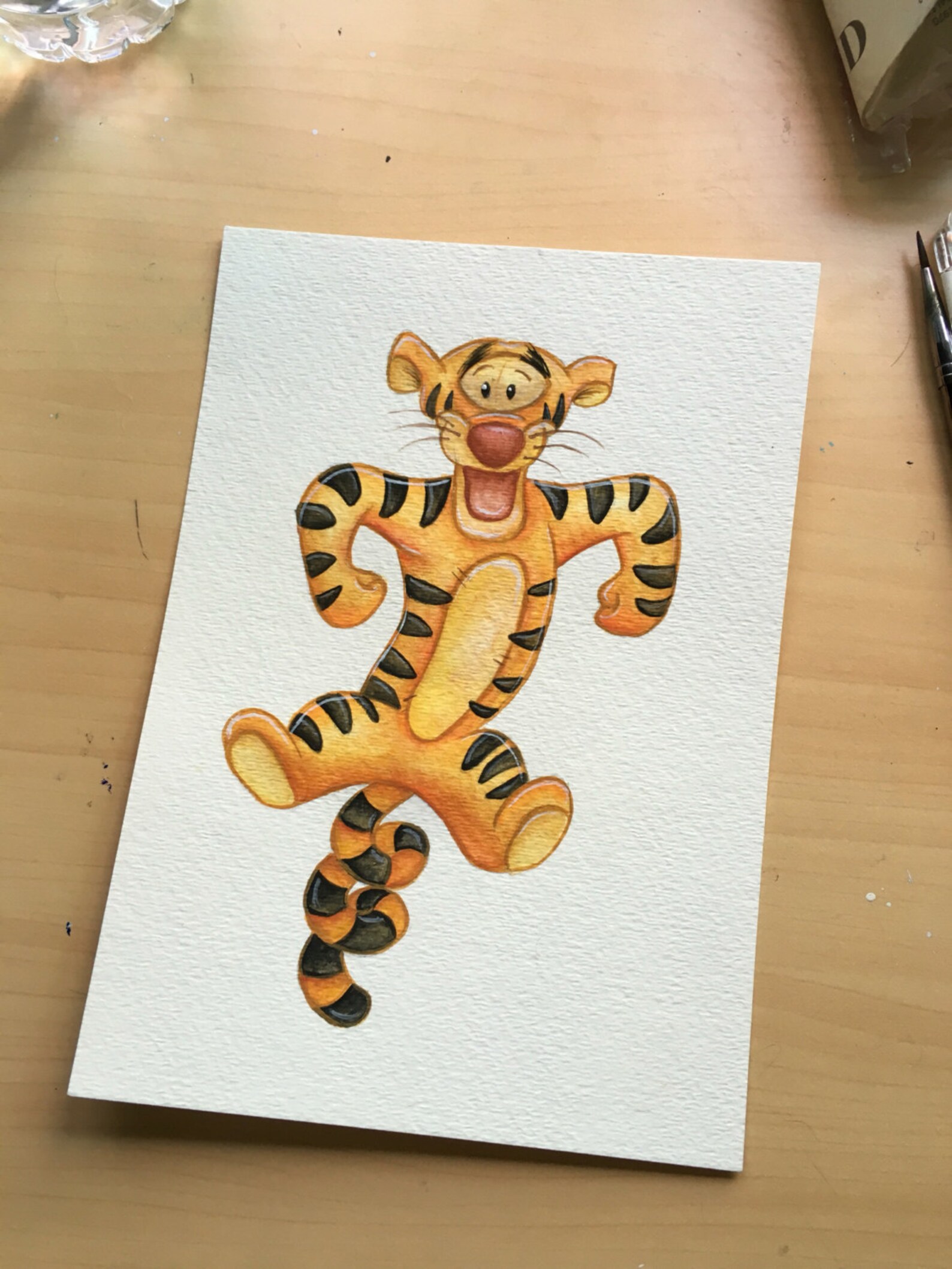 Tigger Watercolor Painting - Print - Etsy