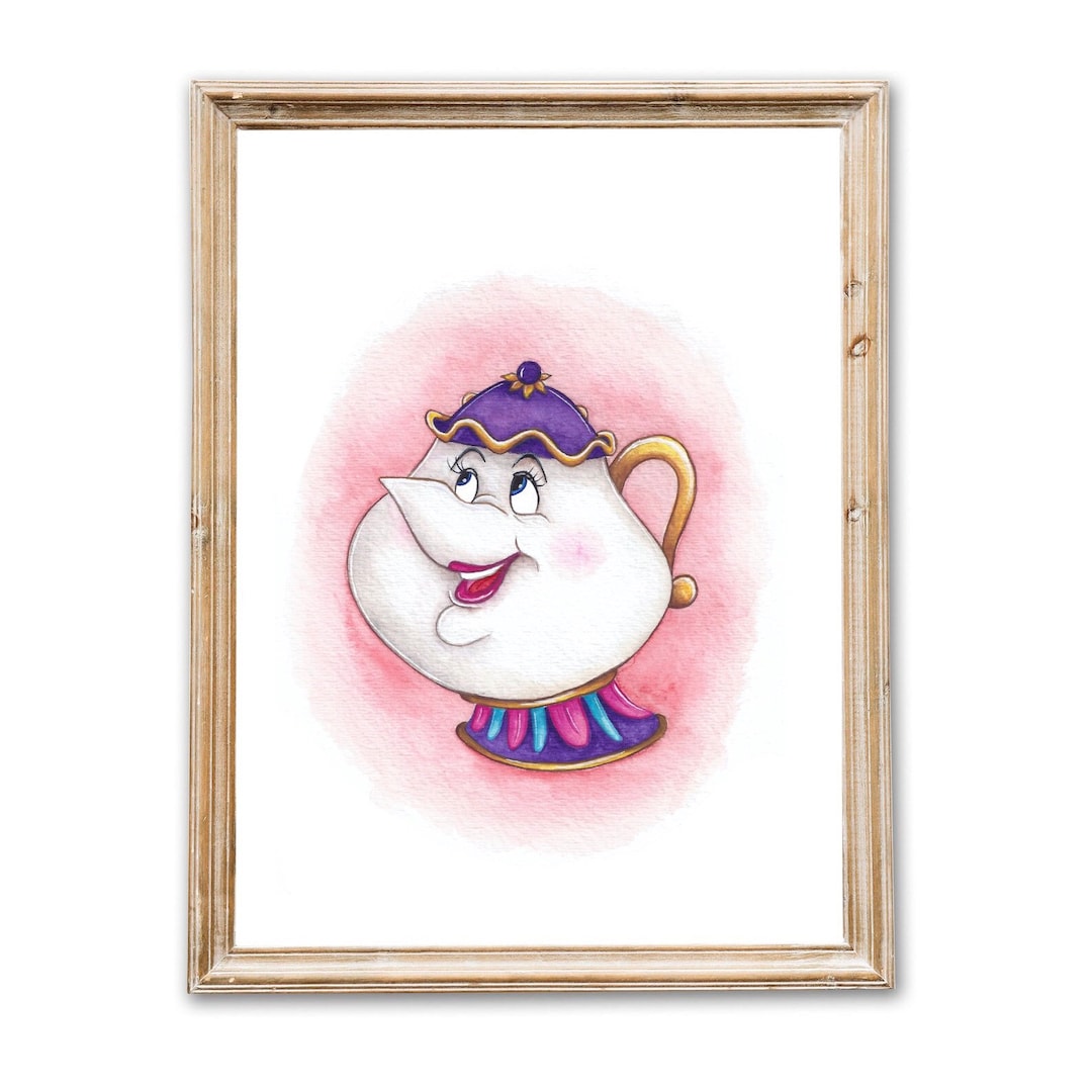 Mrs. Potts Watercolor Painting - Print - Etsy