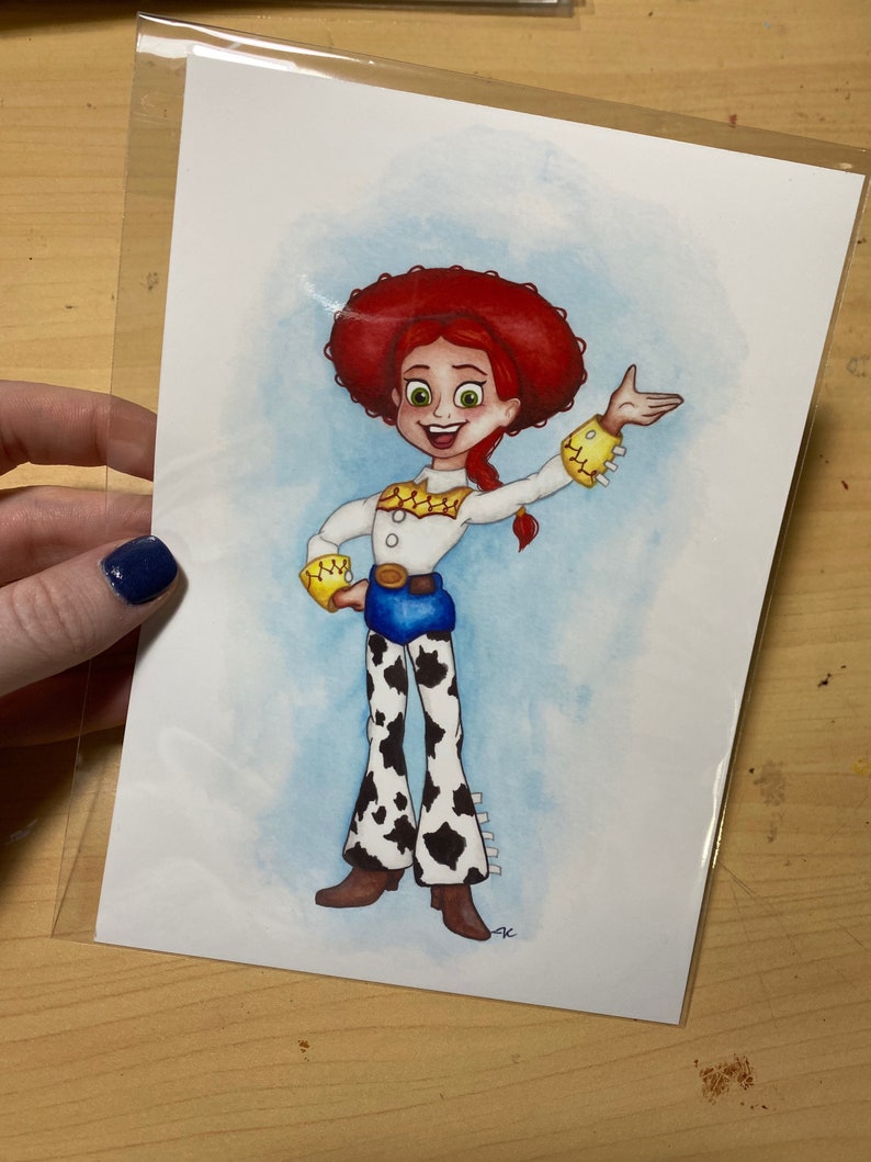 Disney Pixar Toy Story Jessie Watercolor Painting Prints - Etsy