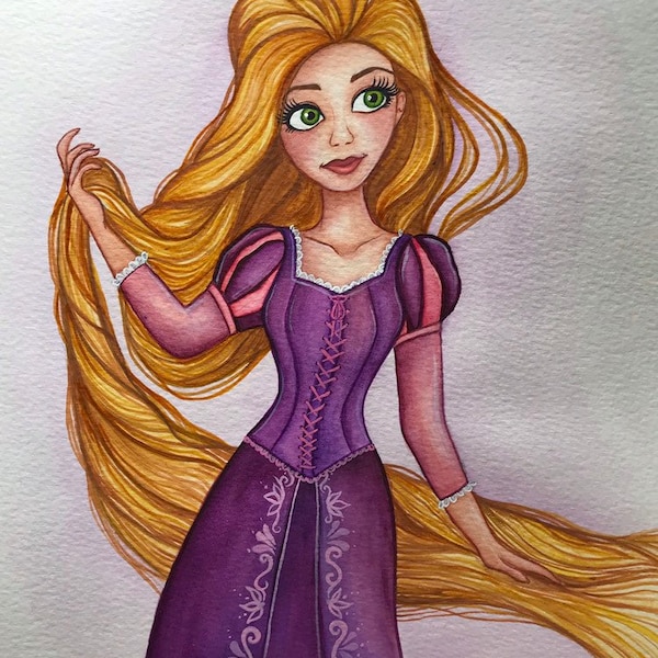 Rapunzel Painting - Etsy