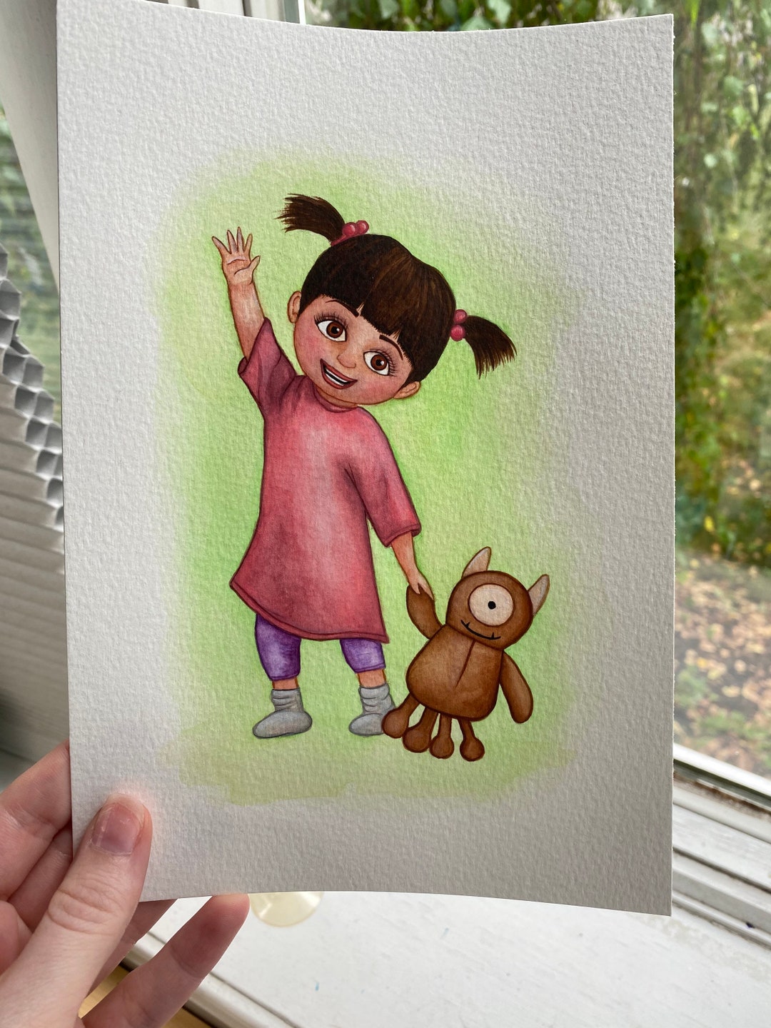 Monsters Inc. - Boo - Watercolor Painting - PRINT - Etsy