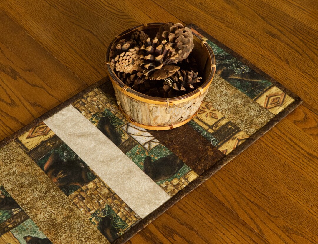 Bear Table Runner, Wall Hanging, Spring, Summer, Everyday, Bear, Tan ...
