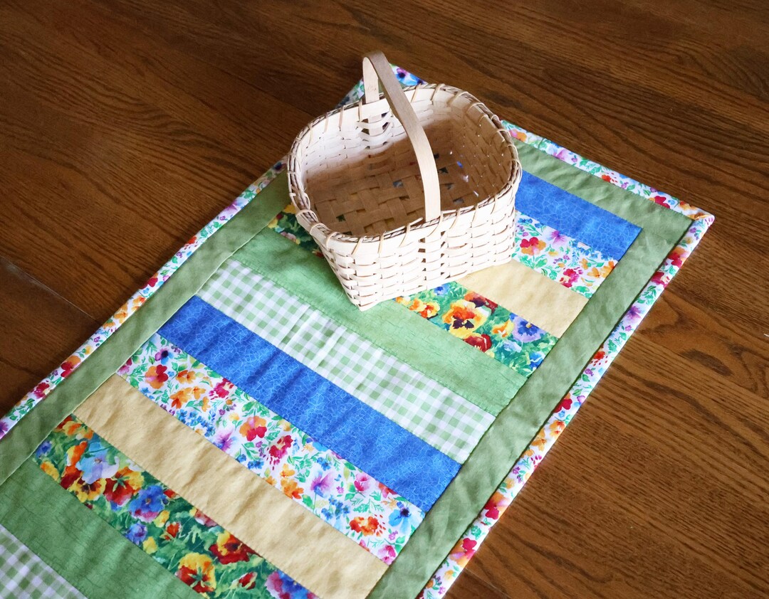 Spring, Summer, Table Runner, Wall Hanging, Quilted, Spring, Summer ...