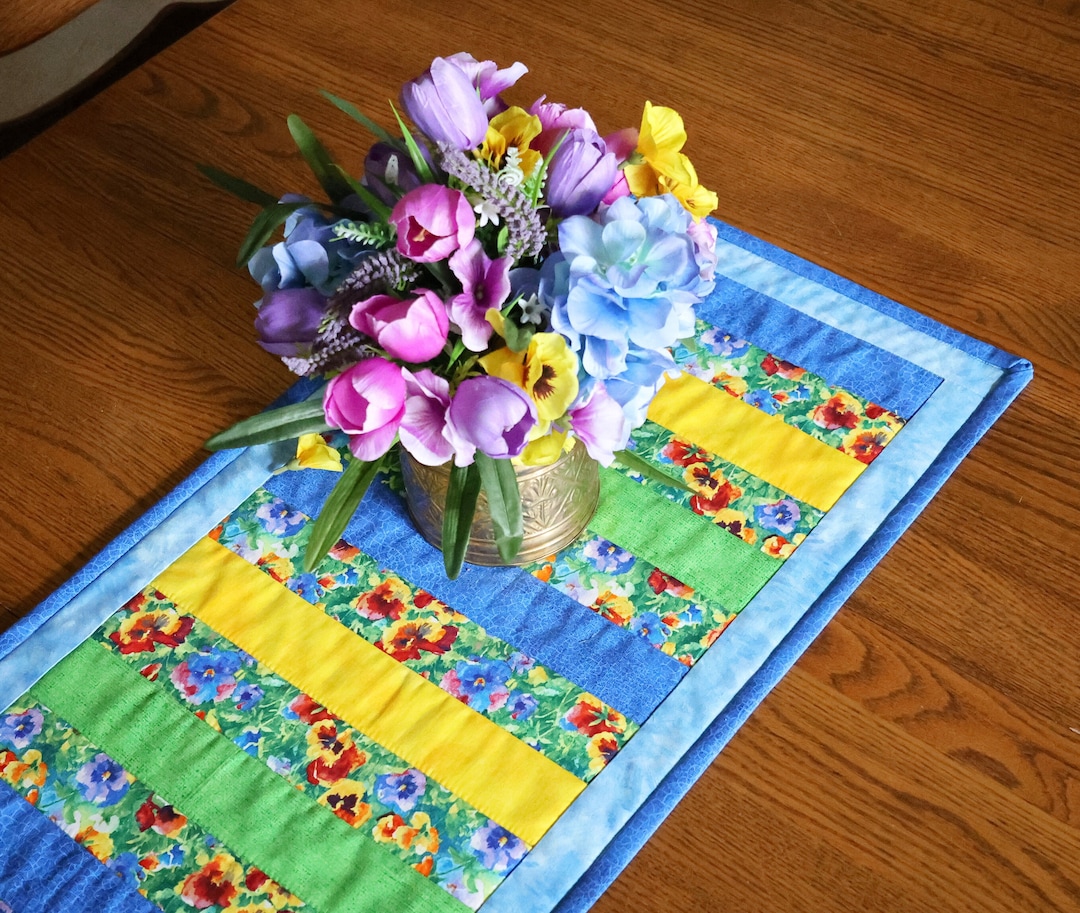 Spring, Summer, Table Runner, Wall Hanging, Quilted, Spring, Summer ...