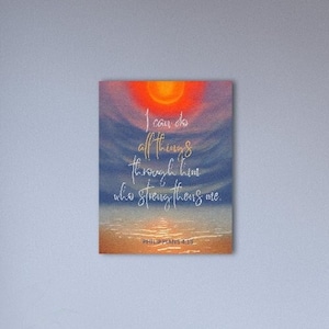 Philippians 4:13 Semi-glossy Paper Poster, Bible Verse Poster ...