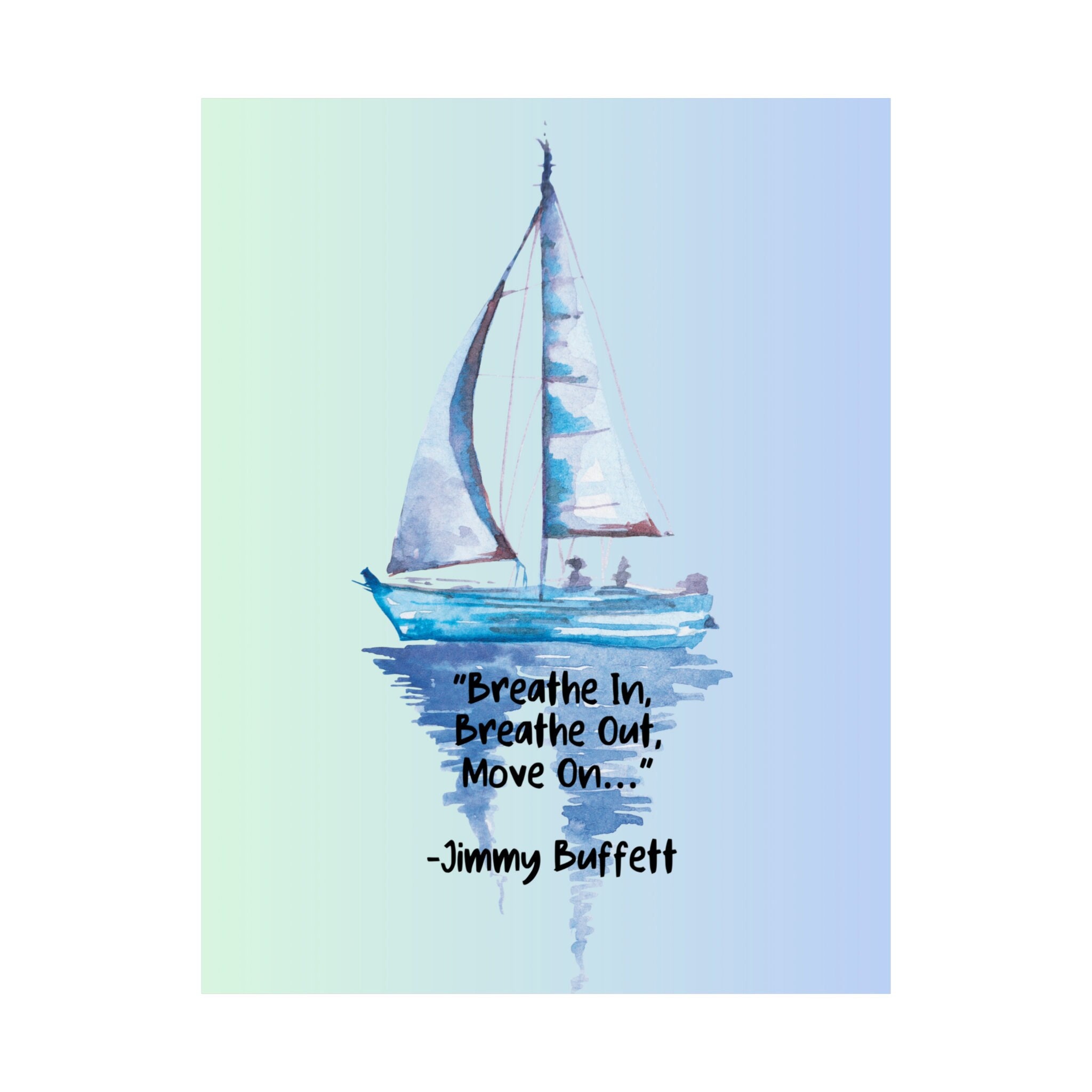 Jimmy Buffett Inspired Sailboat Poster Premium Matte Poster - Etsy