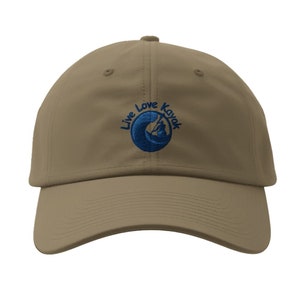 Embroidered Kayak Fitted Baseball Cap | Flexfit Live Love Kayak Hat I ...