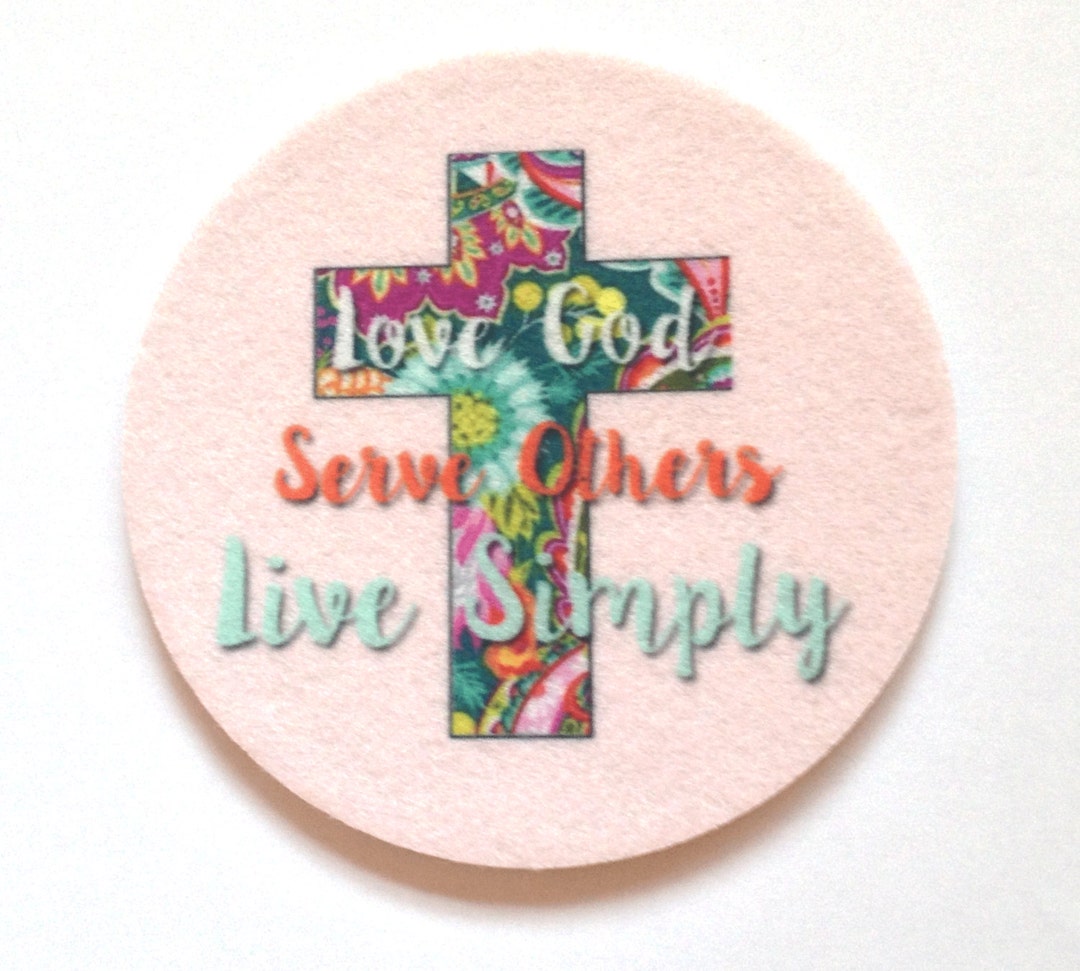 Inspirational Coaster Set - Free Shipping - Absorbent Coasters - Love ...