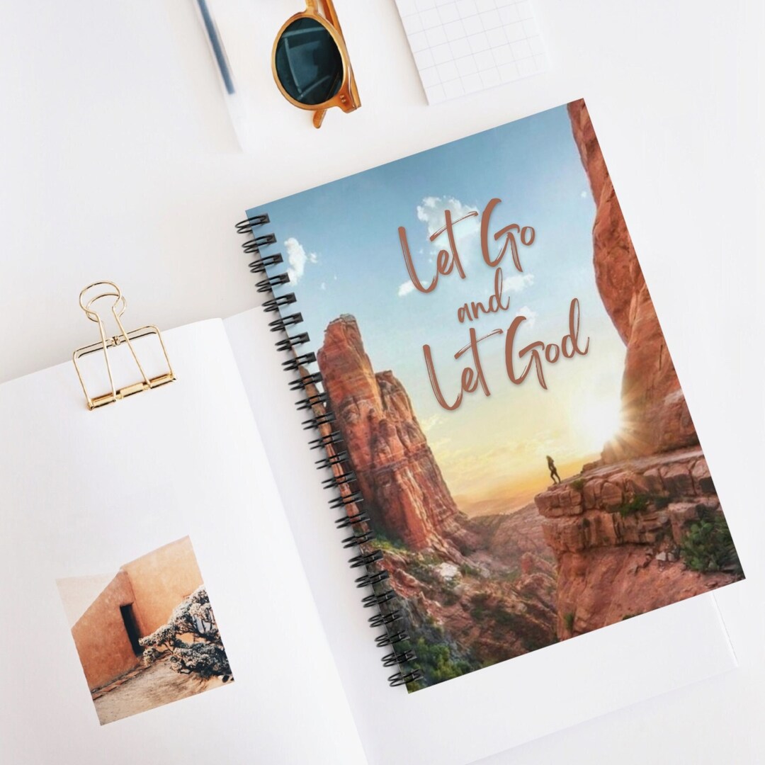 Spiral Notebook, Let Go and Let God Journal, Ruled Line Notebook for ...