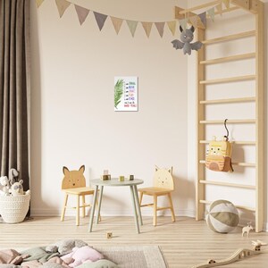 Children’s Affirmation Matte Poster, I Am Strong,i Am Brave,i Am Smart ...