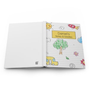 Kids Custom Hardcover Journal, Doodle Notebook for Young Children ...