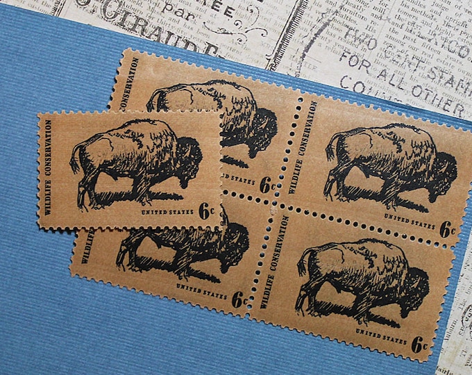 Ten 6c American Buffalo .. Vintage Unused US Postage Stamps .. - Etsy