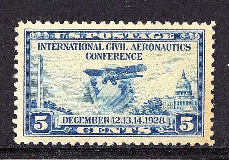 1928 US Postage Stamps Set of the Wright Brothers Flight .. | Etsy