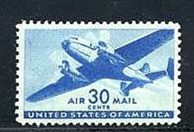 US Airmail Postage Stamps.1941 WWII Transport Planes Set of 7 - Etsy