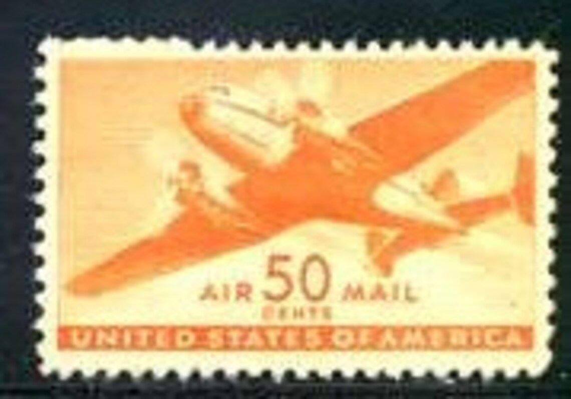 US Airmail Postage Stamps.1941 WWII Transport Planes Set of 7 - Etsy