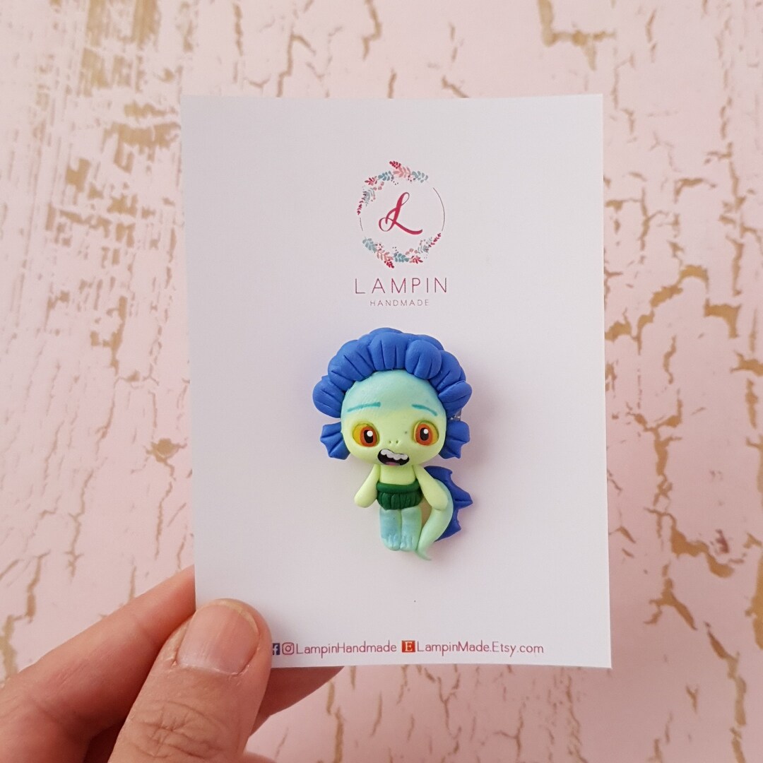 Handmade Clay Pins Luca Pin Sea Monster Pin - Etsy