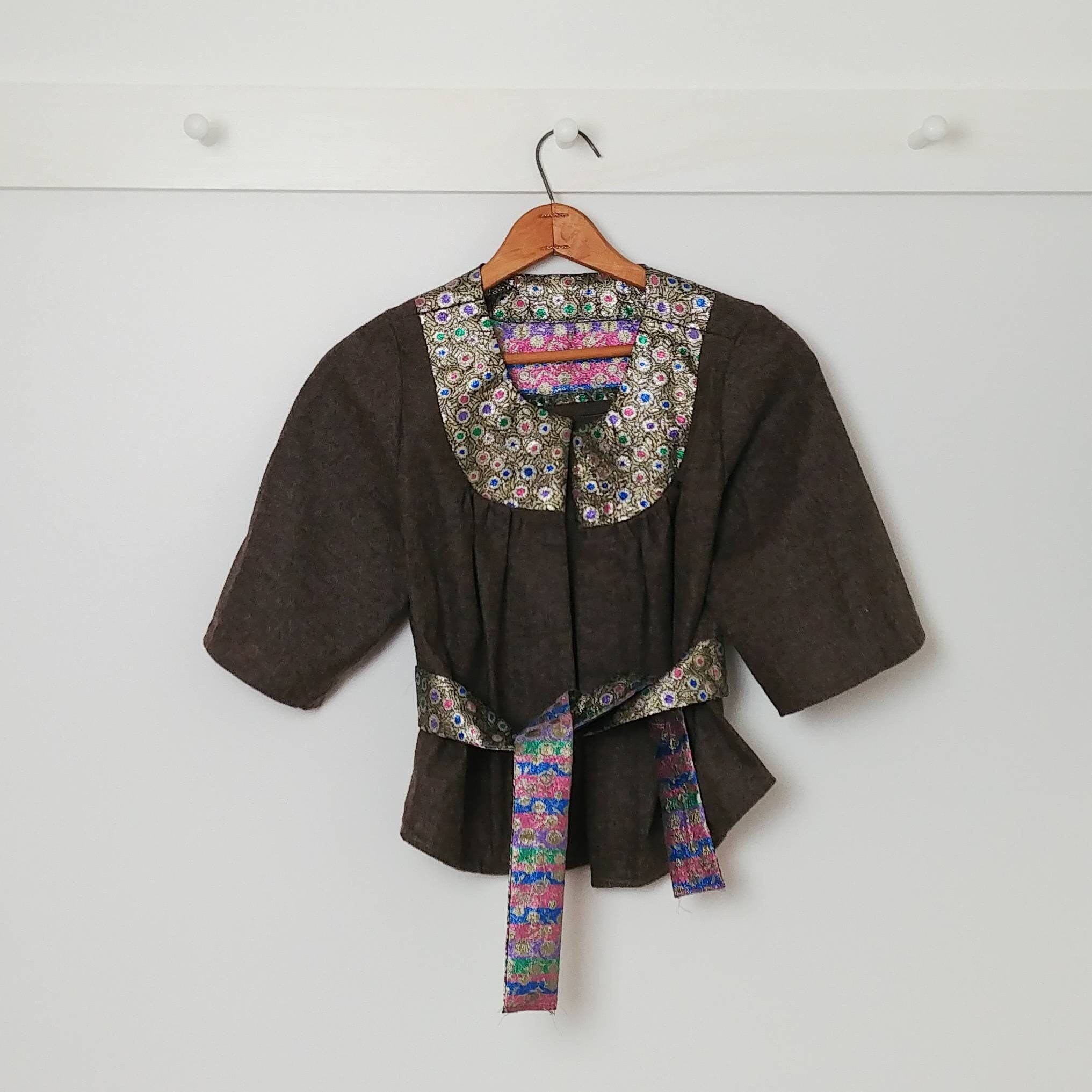 Dress Up Cute Cropped Jacket Made With Vintage Fabric - Etsy