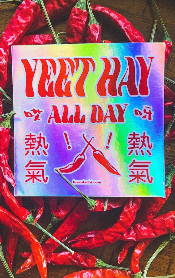 Yeet Hay 熱氣 AIYA Holographic Sticker | Etsy