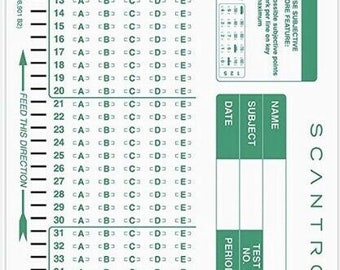 10 Scantron Forms - Genuine 882-E Forms - Etsy