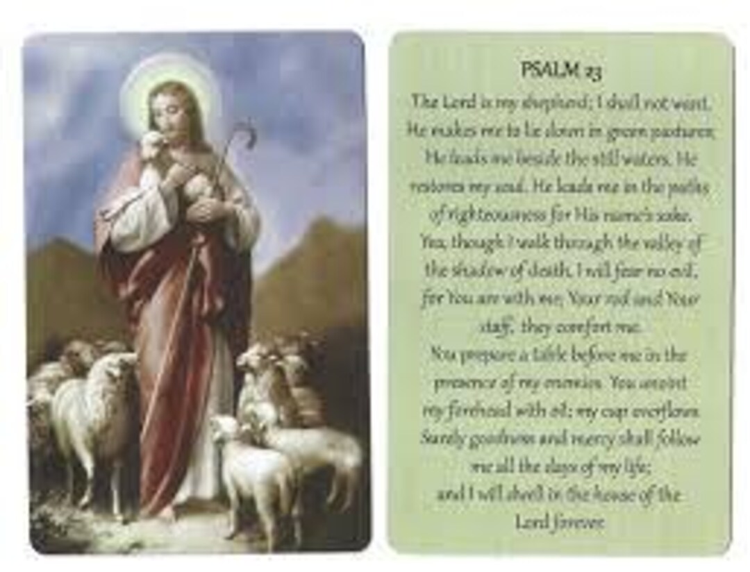 Psalm 23 Prayer Card the Lord is My Shepherd - Etsy