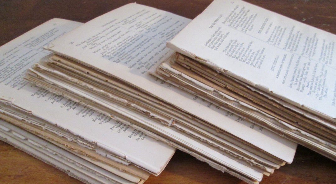 Vintage Book Paper Pages Vintage Antique 1906-1937 Book Pages Novels ...