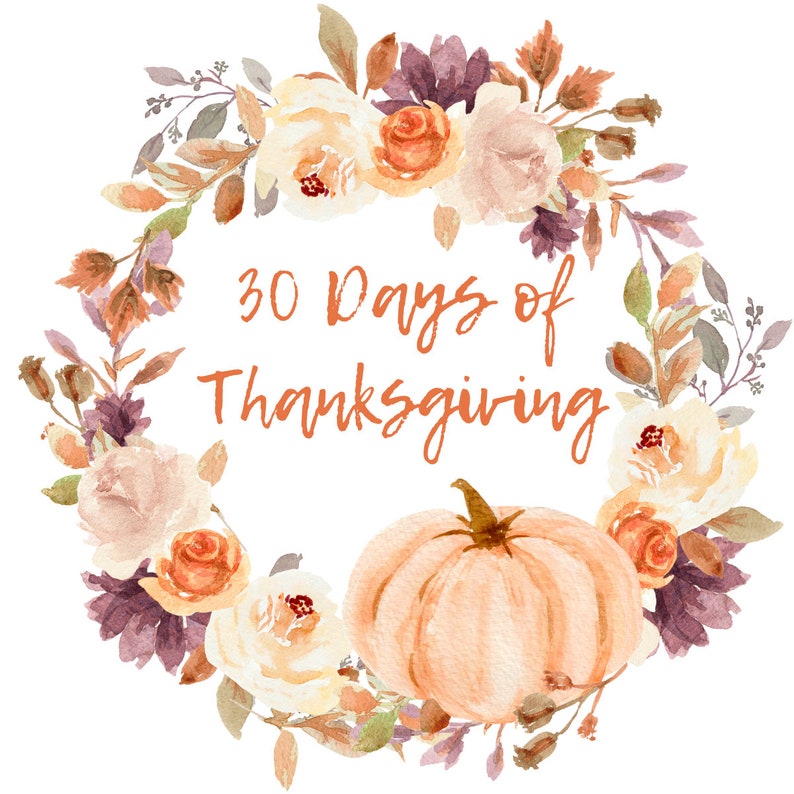 30 Days of Printable Bible Verses Cards of Gratitude for Thanksgiving ...