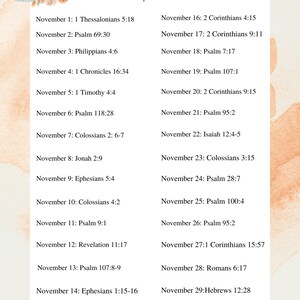 30 Days of Printable Bible Verses Cards of Gratitude for Thanksgiving ...