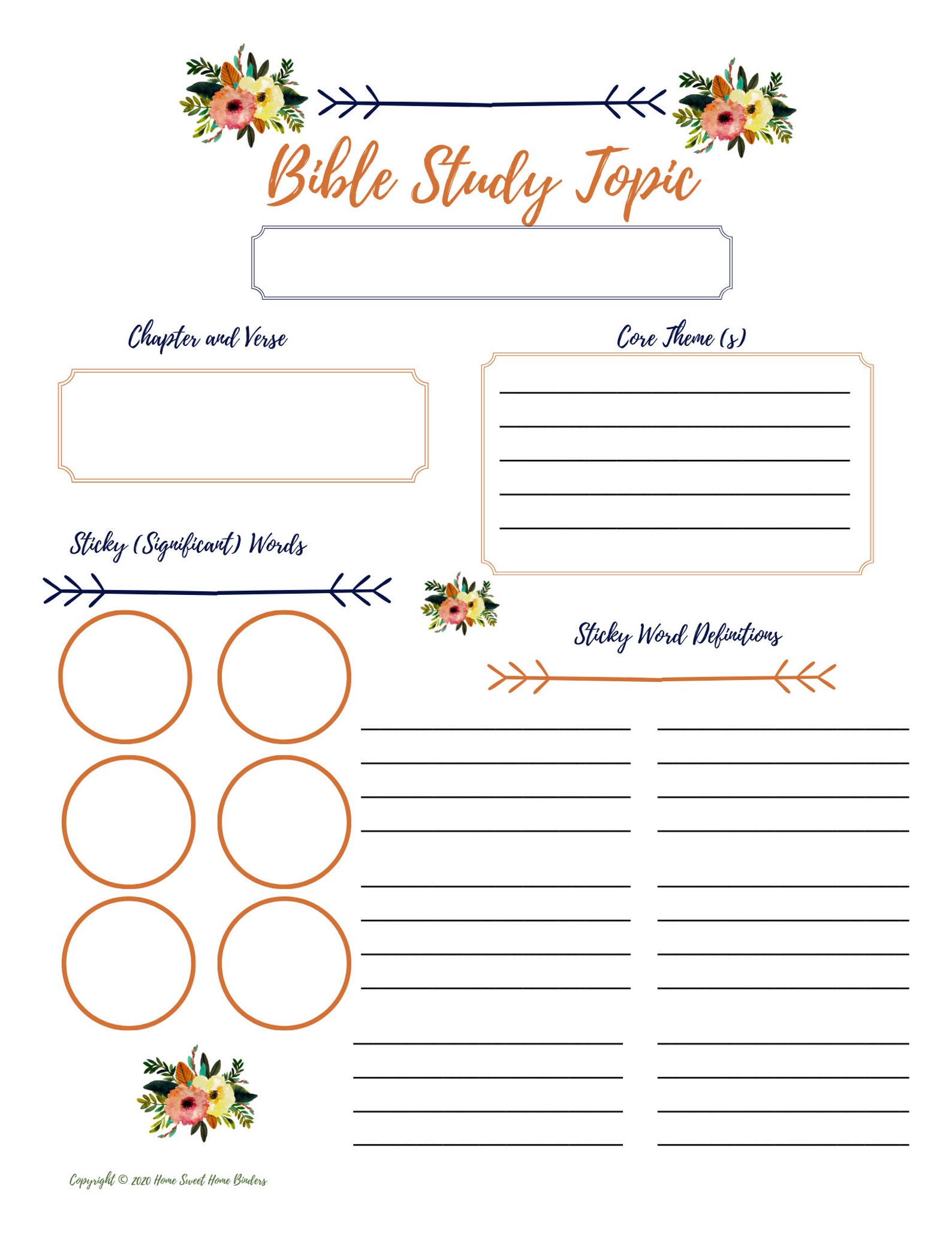 52 Page Bible Study Journal Printable (digital Download) - Etsy
