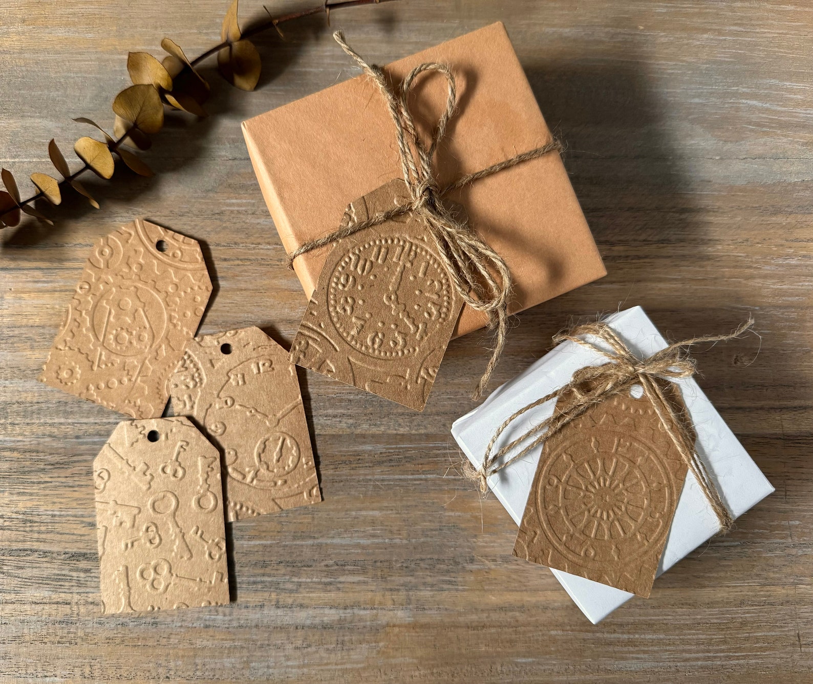 Steampunk Gear Embossed Gift Tags in Your Choice of Color - Etsy