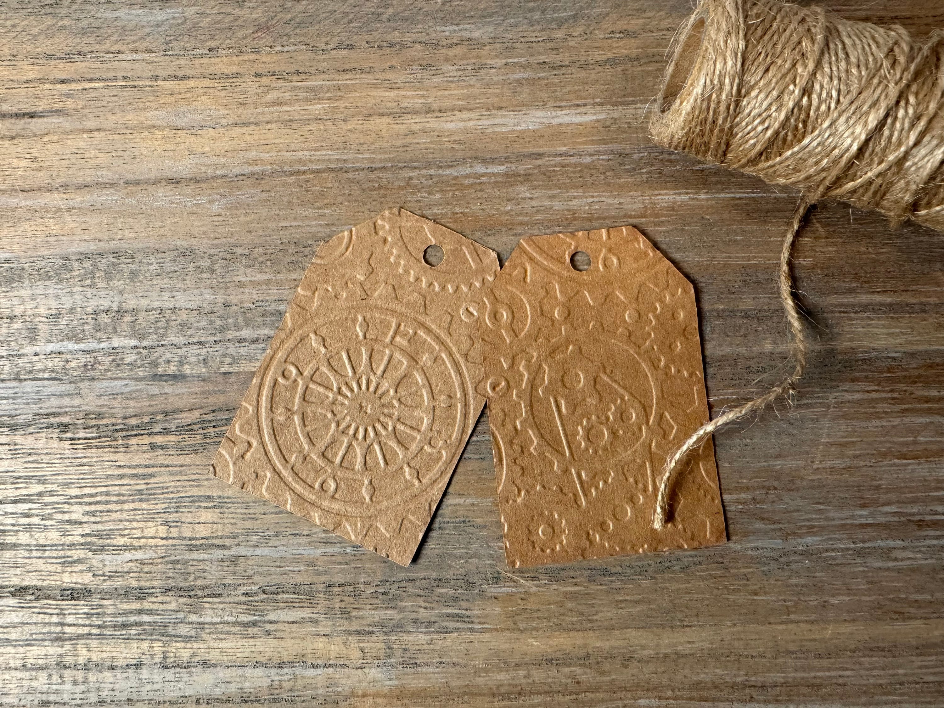 Steampunk Gear Embossed Gift Tags in Your Choice of Color - Etsy