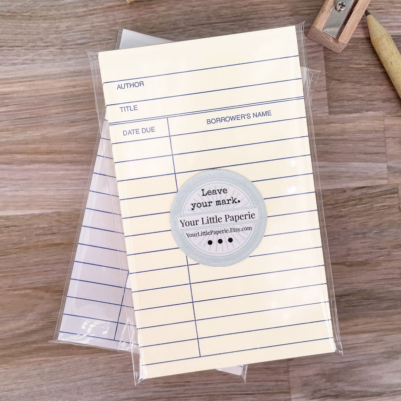 Library Card Place Cards - Etsy