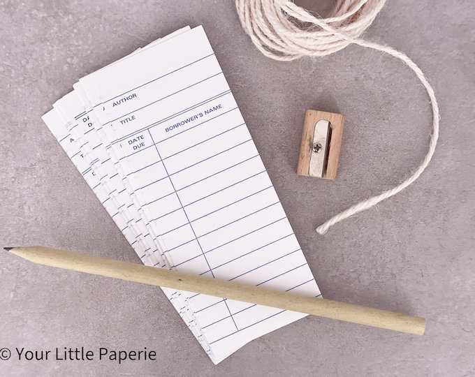 Library Check Out Card Bookmark Vintage-one RANDOM - Etsy