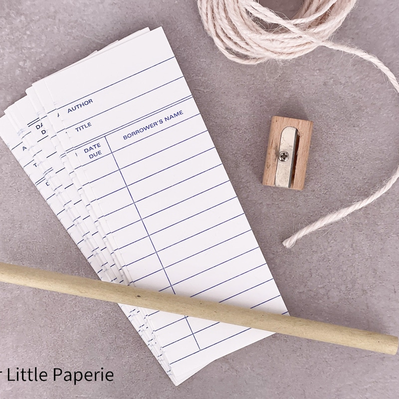 Library Card Place Cards - Etsy