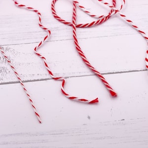 Thick Red and White Baker's Twine in Tight Twist - Etsy