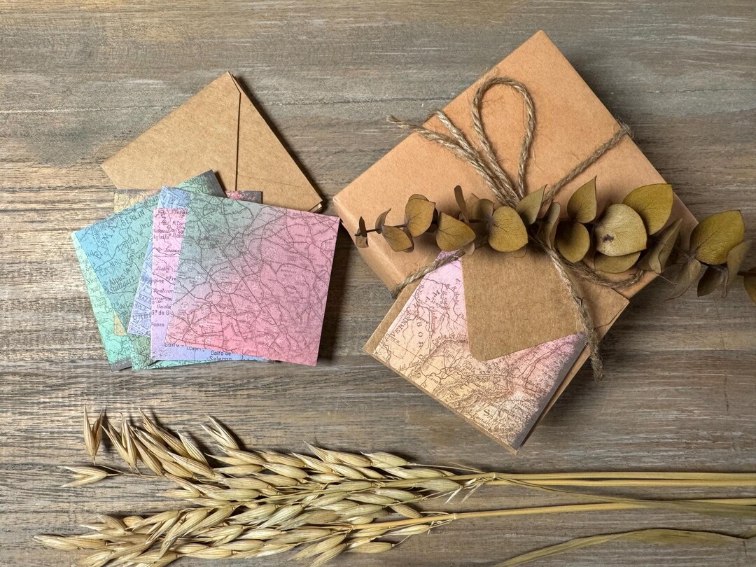 Pastel Rainbow Map Mini Cards Set of 8 - Etsy