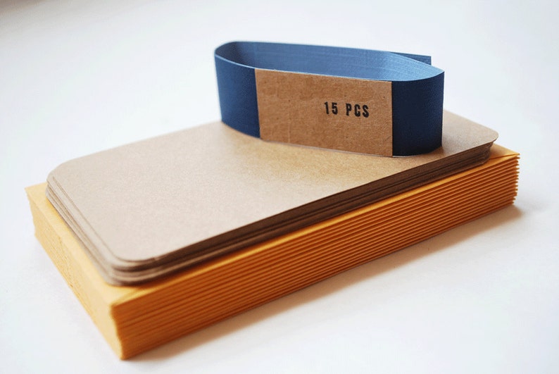 Kraft and Mustard Cards - Etsy