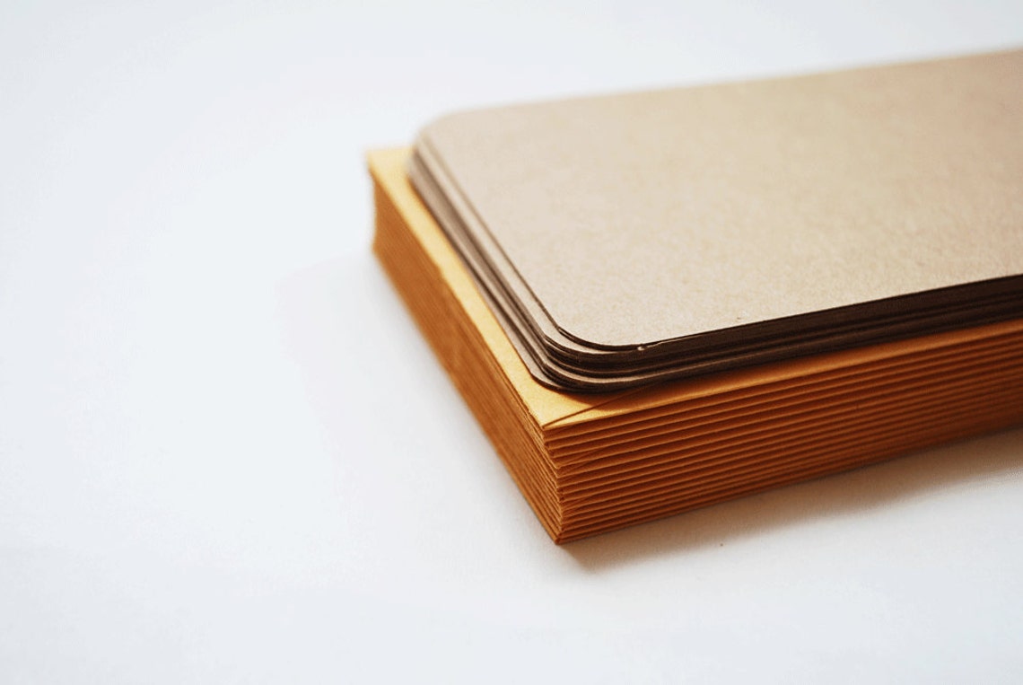 Kraft and Mustard Cards - Etsy