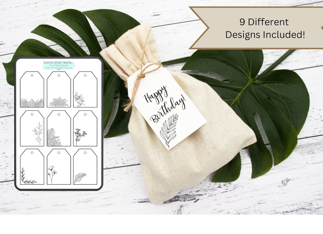 Flora Printable Gift Tags - Etsy