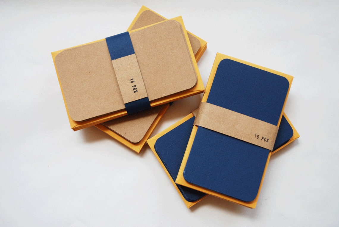Kraft and Mustard Cards - Etsy