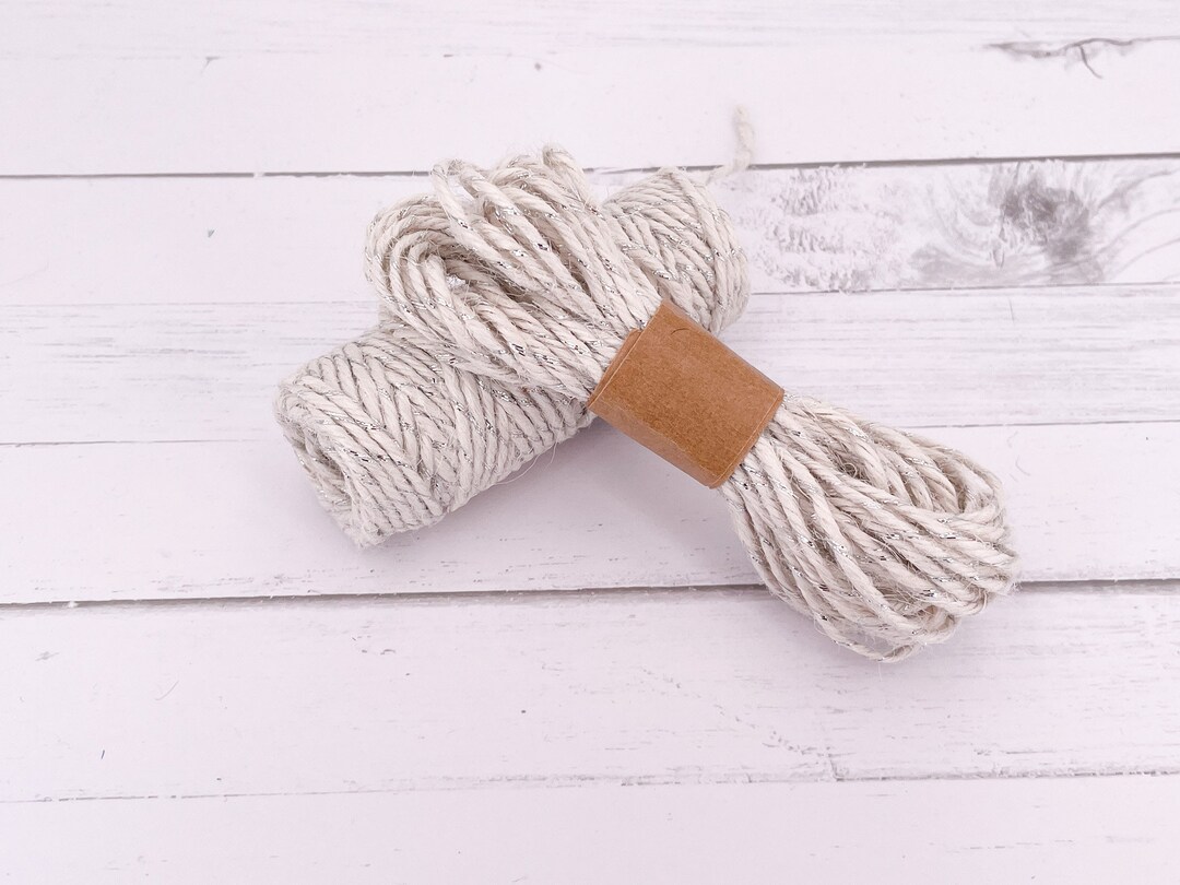 NEW White and Silver Twisted Rough Jute Rope - Etsy