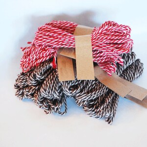 Red and Off-white Thick and Loose Cotton Twine 4 Yards - Etsy