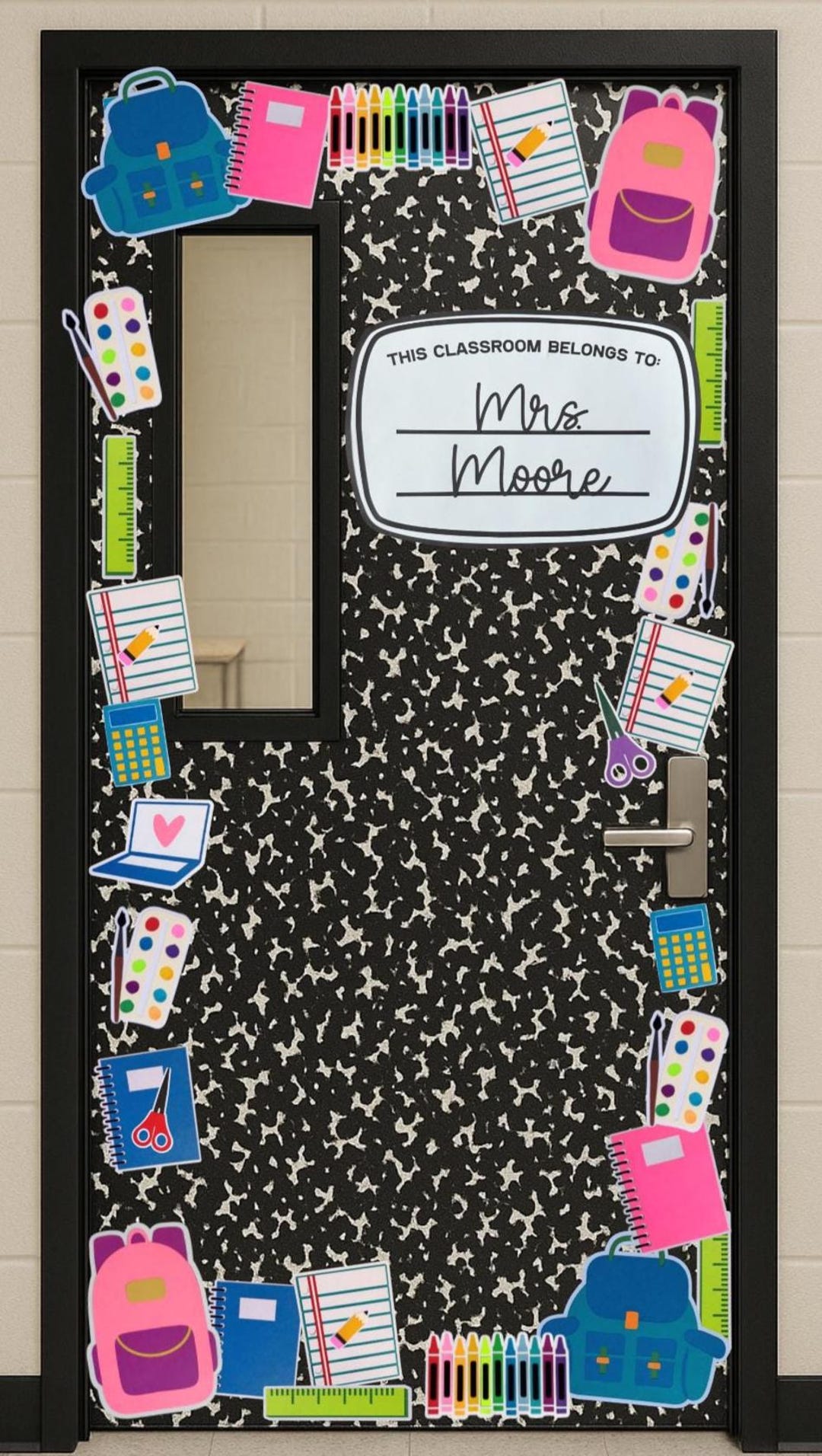 Classroom Door Embellishment Kit- Composition Notebook Edition - Etsy
